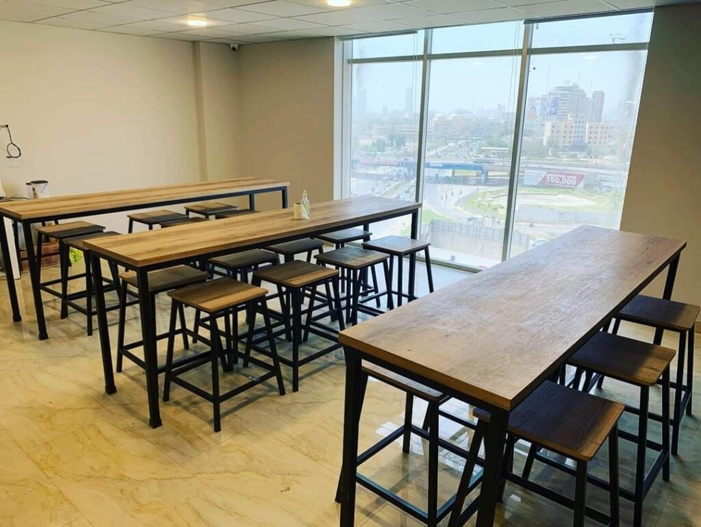 High Café Table with High Stools – Assorted Marketplace